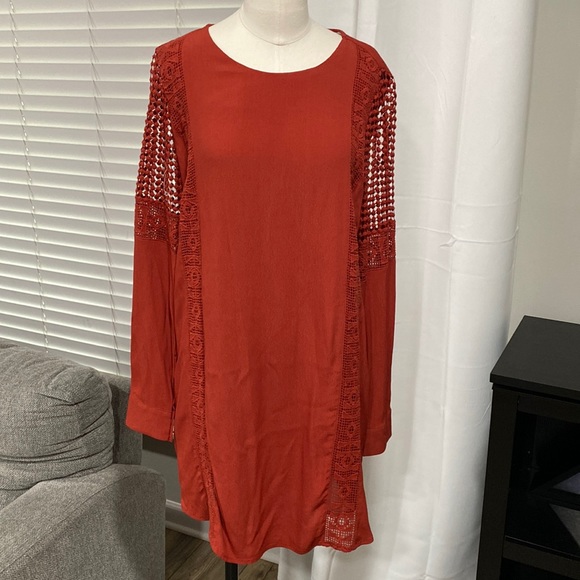 Astr | Tops | Nwt Nordstrom Astr Burnt Orange Rust Colored Lined Dress ...